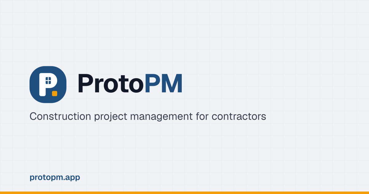 Free construction project management software | ProtoPM